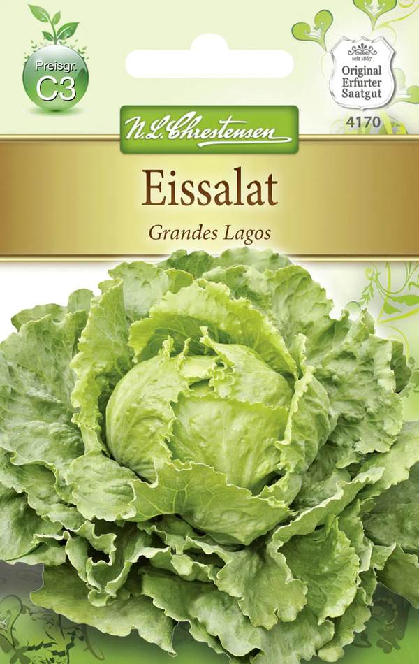 N.L.Chrestensen Saatgut Eissalat ca. 2 - 3 lfd. Meter von Globus ...