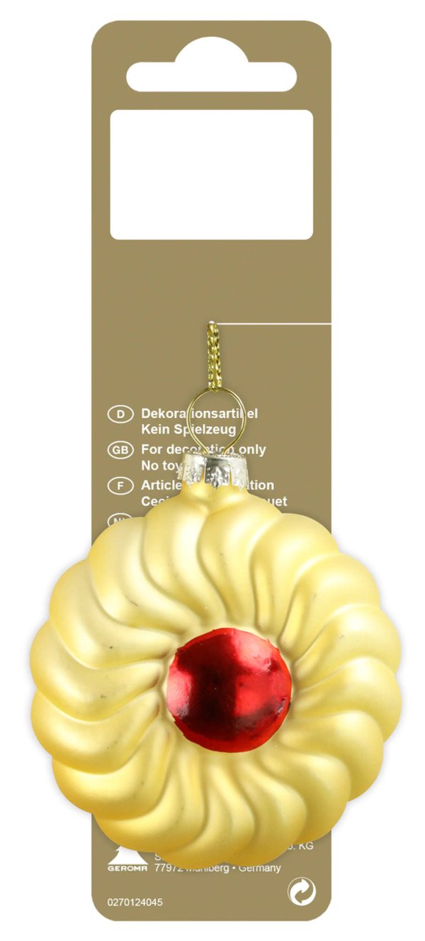 Weihnachtshänger Keks gold rot, 7 x 7,5 x 3,5 cm von Globus Baumarkt ...