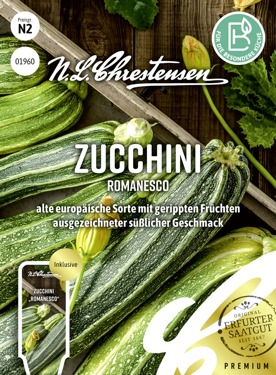 N.L.Chrestensen Saatgut Zucchini Romanesco ca. 8 Pflanzen von Globus ...