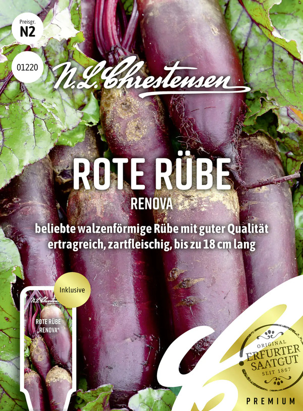 N.L.Chrestensen Saatgut Rote Rübe Renova ca. 120 Pflanzen von Globus ...