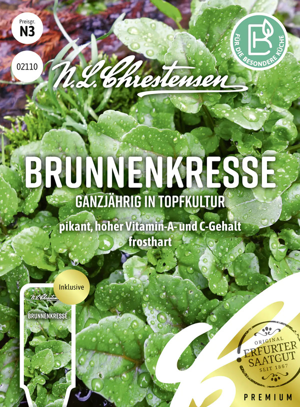 N.L.Chrestensen Saatgut Brunnenkresse Ganzjährig im Topf ca. 500 ...