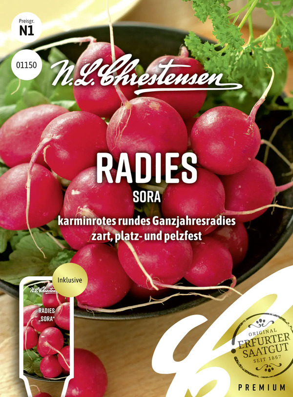 N.L.Chrestensen Saatgut Radies Sora ca. 3-4 lfd. m. von Globus Baumarkt ...