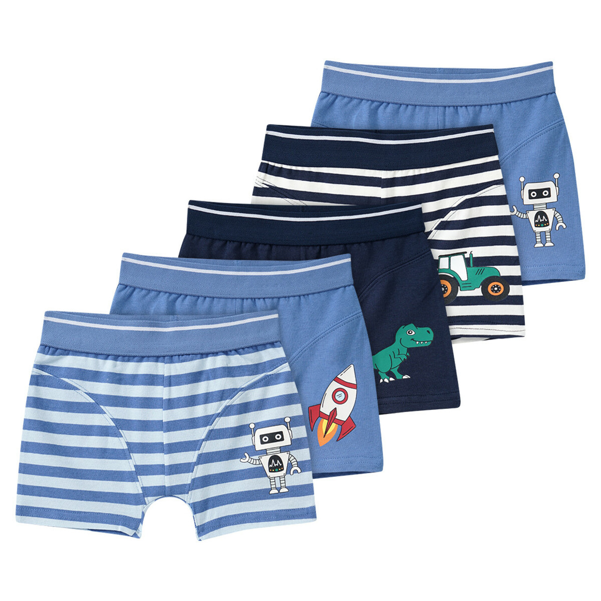 5 Jungen Boxer in verschiedenen Dessins von Ernstings Family ansehen!