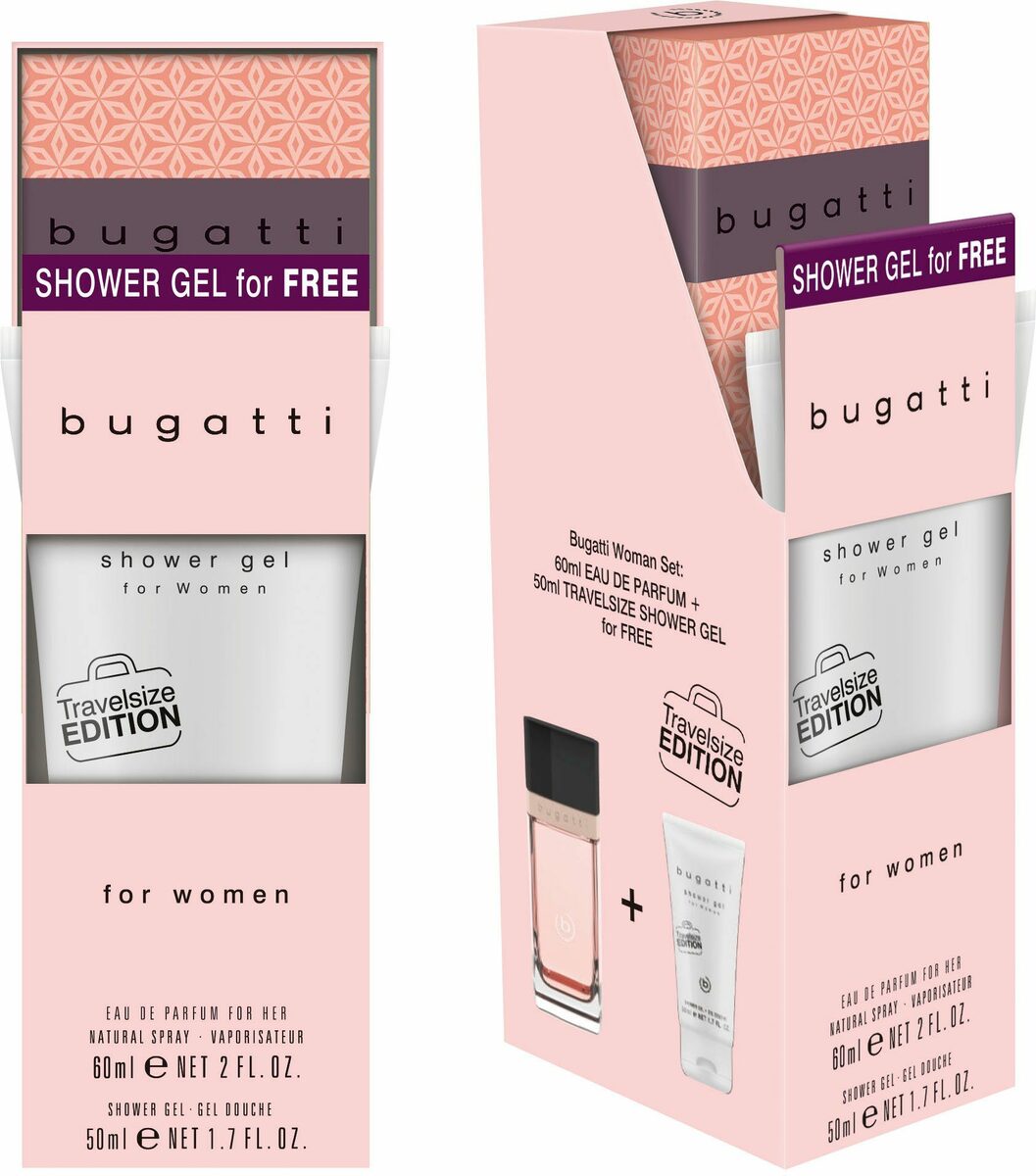 bugatti Eau de Parfum bugatti Eleganza EdP 60 ml + (gratis) Duschgel 50 ...