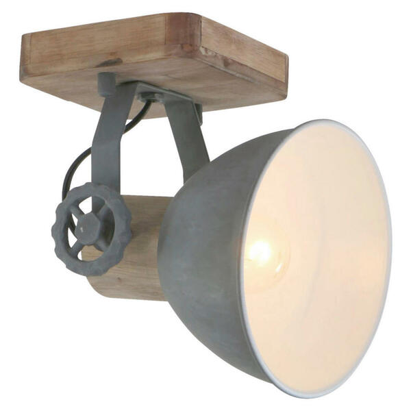 Deckenspots, Anthrazit, Kupfer, Holz, Metall, Eiche, 59x19x23 cm ...