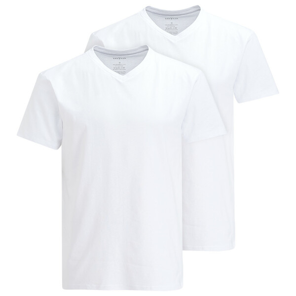 T Shirts Weiss Herren V Ausschnitt