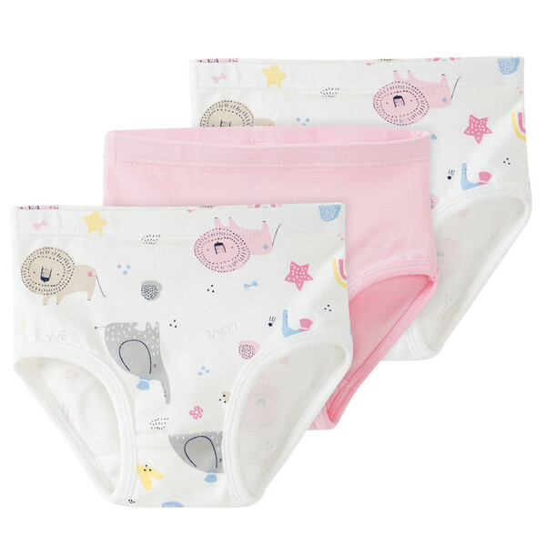 3 Baby Slips mit Zirkus-Allover WEISS / ROSA von Ernstings Family ansehen!