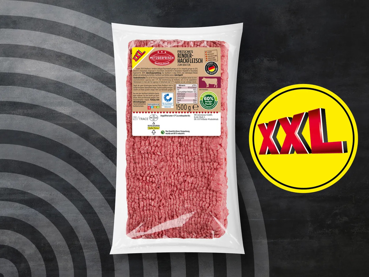Metzgerfrisch Frisches Rinderhackfleisch, 1,5 kg von Lidl ansehen!