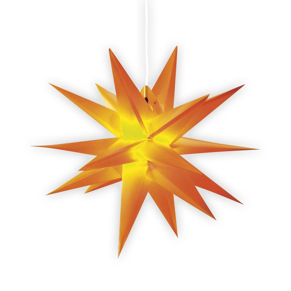 LED-Weihnachtsstern 14-zackig aus Kunststoff Ø 60 cm gelb ansehen!