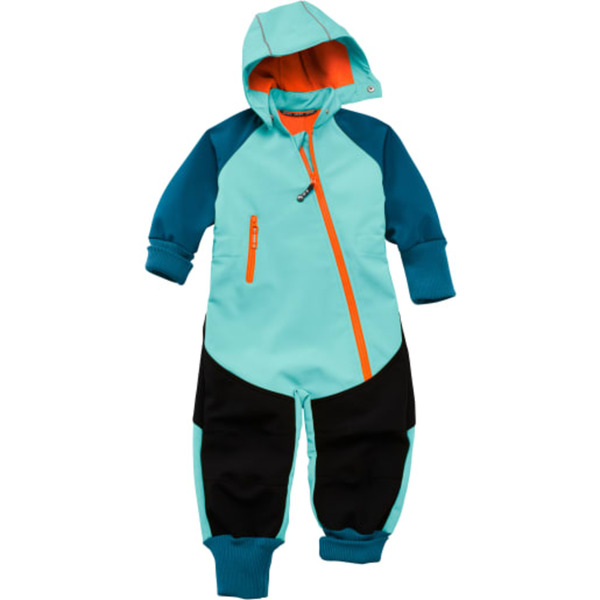 Kinder Softshell Overall mit Robust Besatz Türkis ansehen!