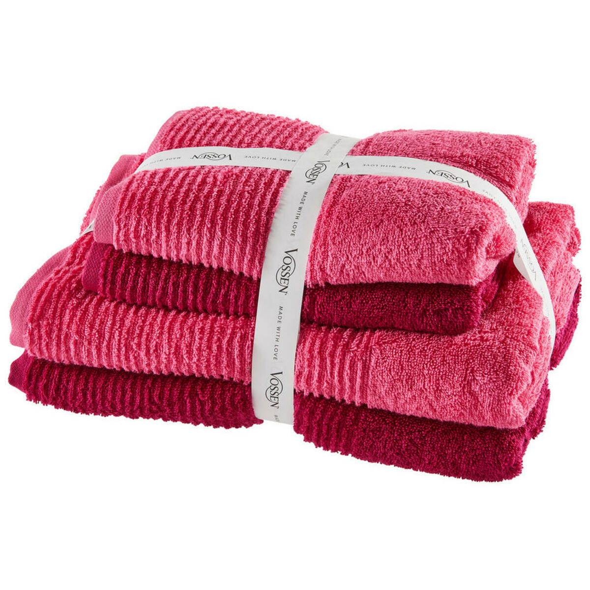 Vossen Frottierset Batoni Set, Rosa, Textil, 4-teilig, Uni, ISO 9001 ...