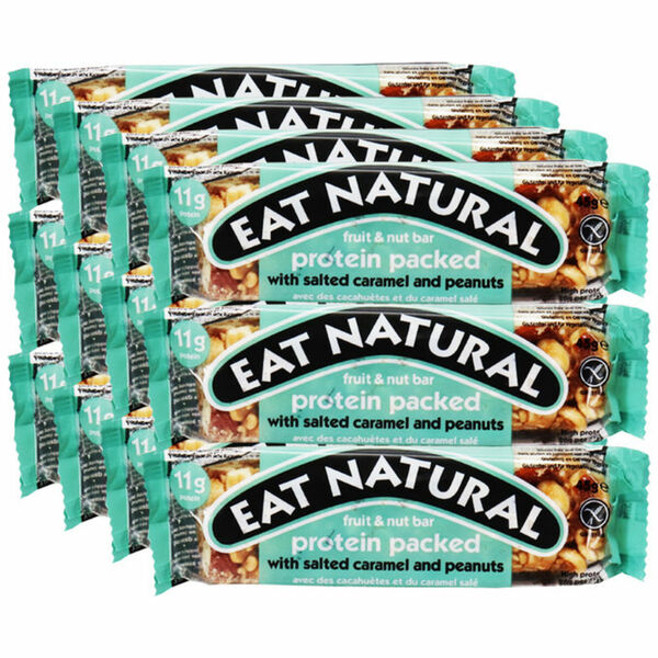 Eat Natural Salted Caramel & Peanuts Proteinriegel, 12er Pack von ...