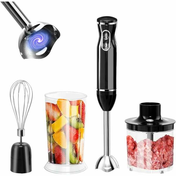 5 in 1 Stabmixer Set, Kuechenmixer mit 2 Geschwindigkeiten & Anti ...