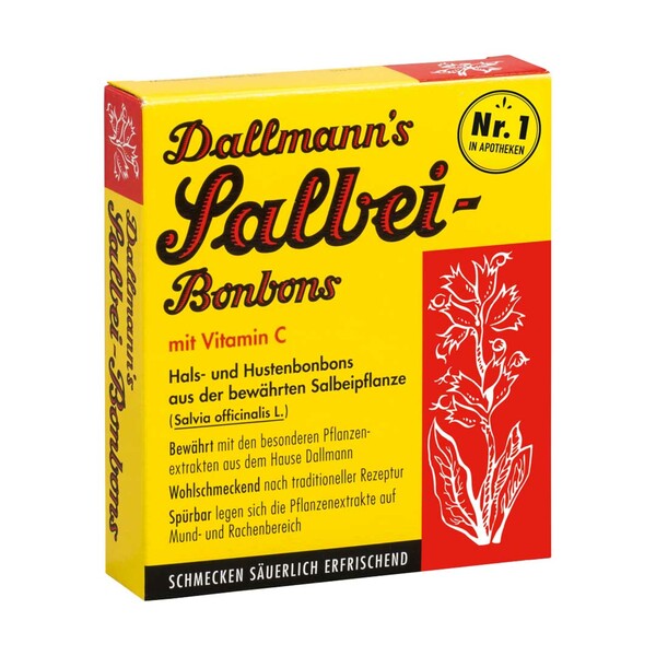 DALLMANN’S SALBEI-BONBONS oder INGWER-SALBEI-BONBONS zuckerfrei, je 37 ...