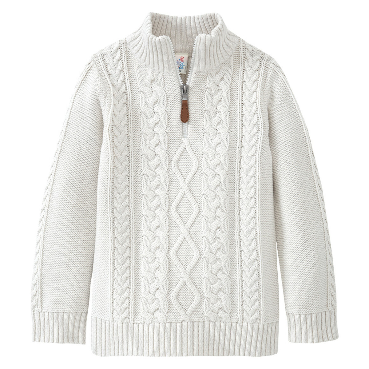 Jungen Strickpullover mit Zopfmuster CREMEWEISS von Ernstings Family ...