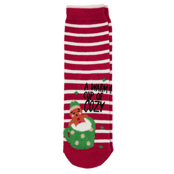 1 Paar Damen Weihnachtssocken mit Fun-Motiv ROT / WEISS / GRÜN von ...
