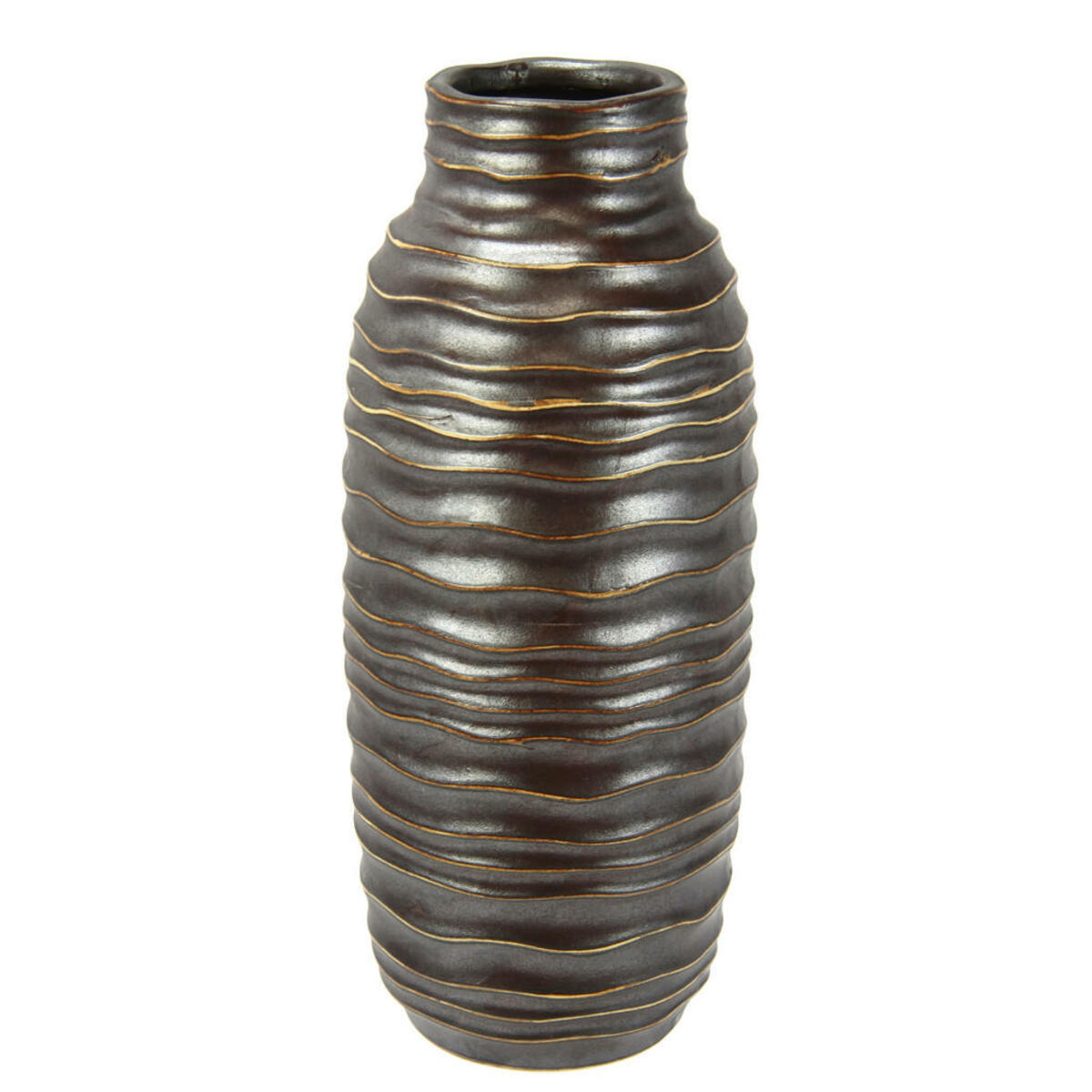Vase, Braun, Keramik, 29 cm, Dekoration, Vasen, Keramikvasen von ...