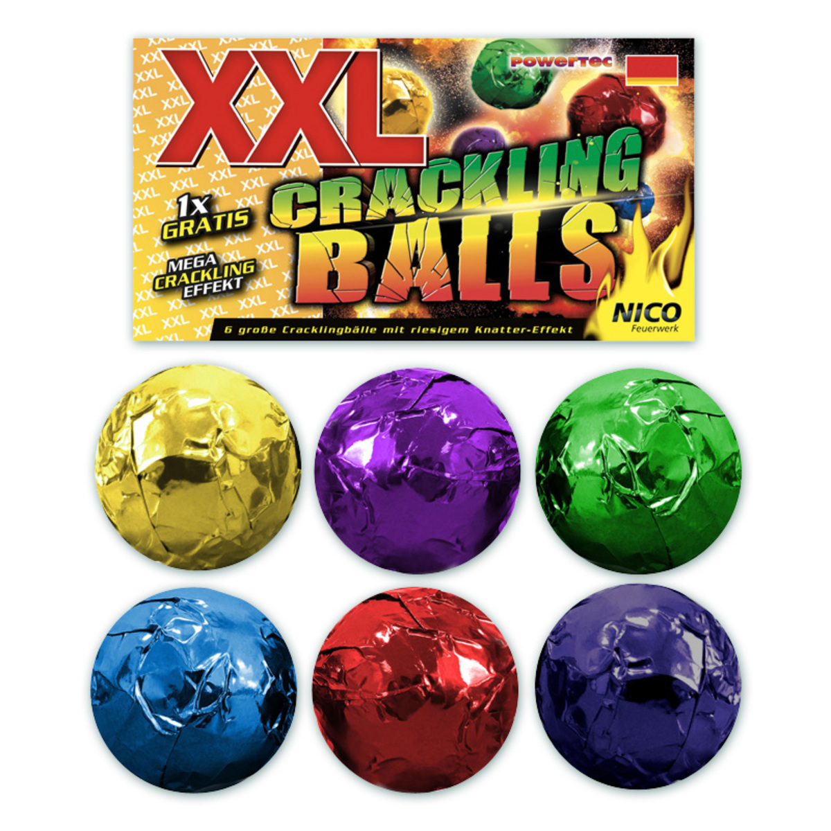Nico Feuerwerk/Powertec XXL-Crackling-Balls im Angebot – Aktuelle ...