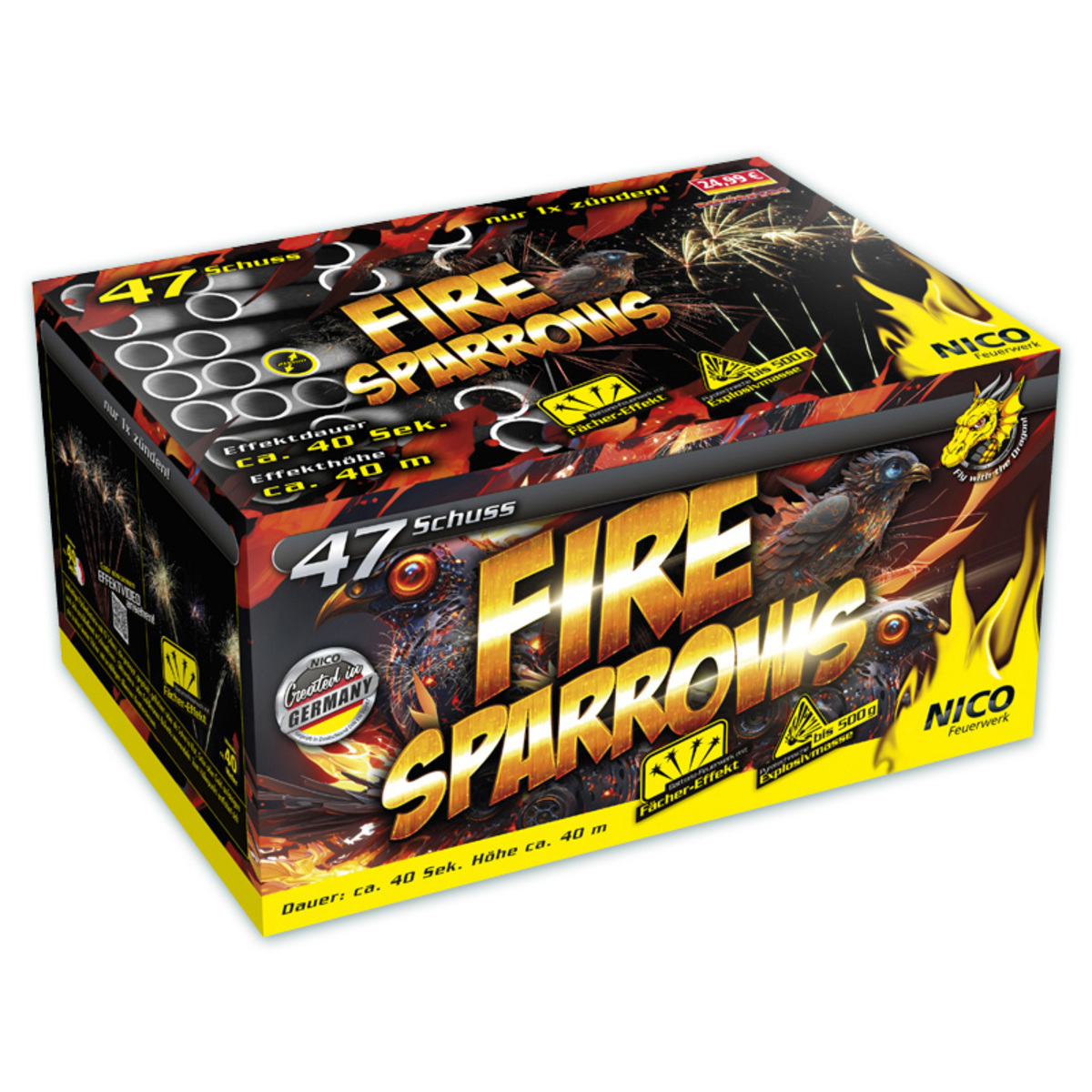 Nico Feuerwerk/Powertec Fire Sparrows von Norma ansehen!