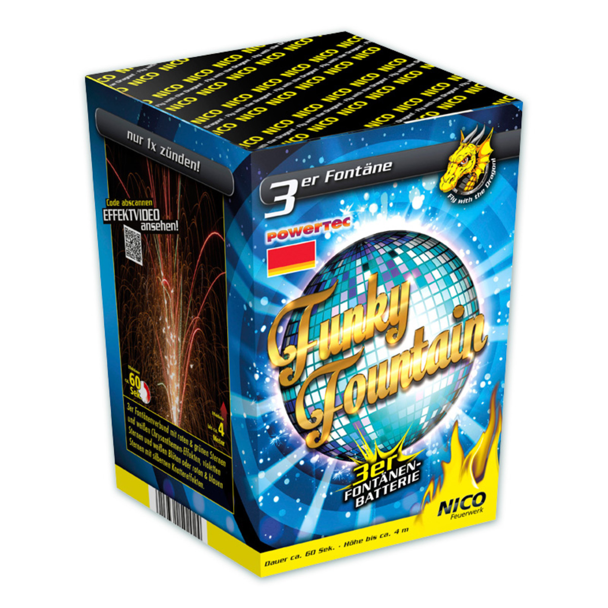 Nico Feuerwerk/Powertec Funky Fountain von Norma ansehen!