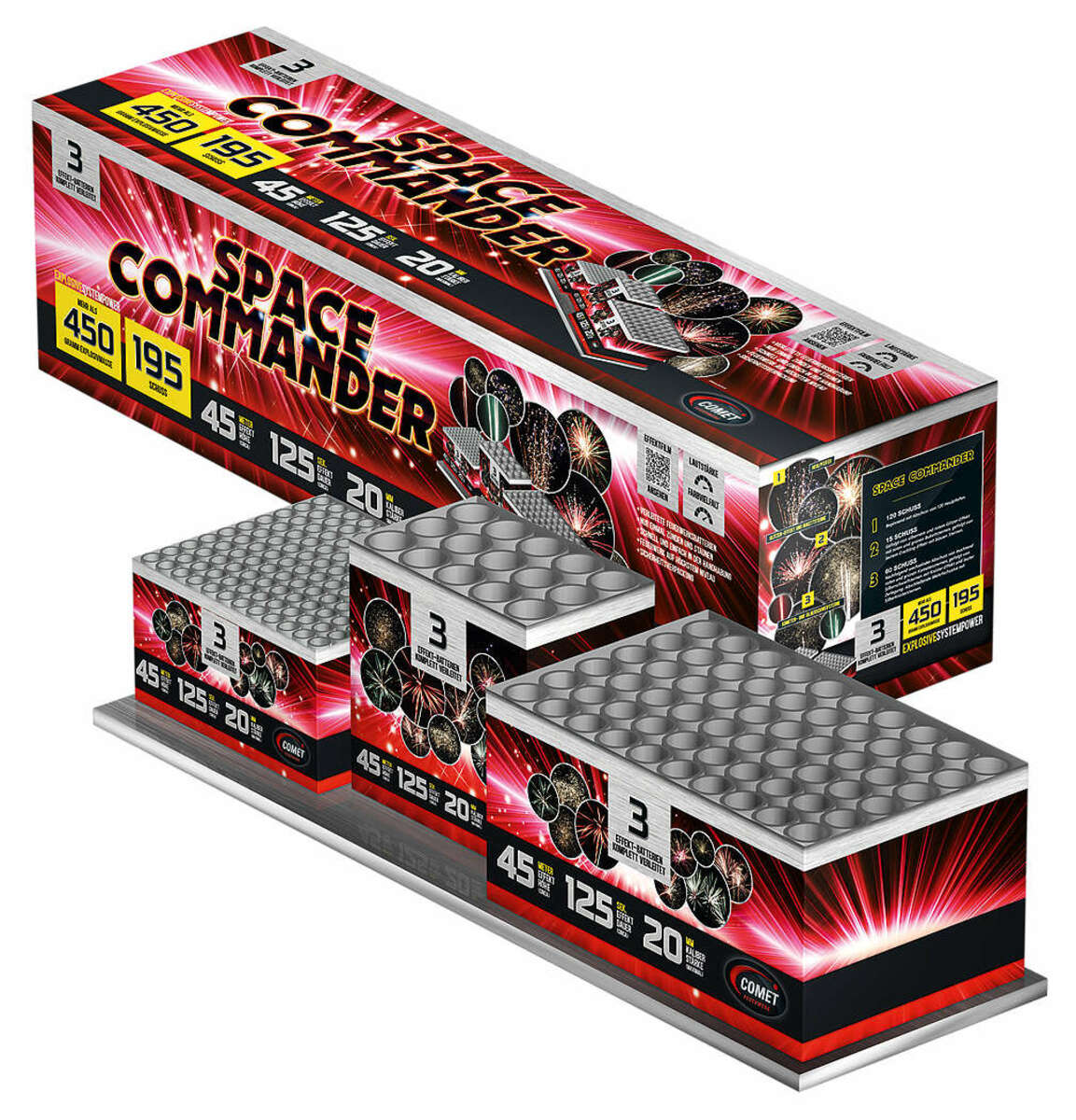 COMET Verbund-Feuerwerk »Space Commander« von Kaufland ansehen! COMET Verbund-Feuerwerk »Space Commander« von Kaufland ansehen!