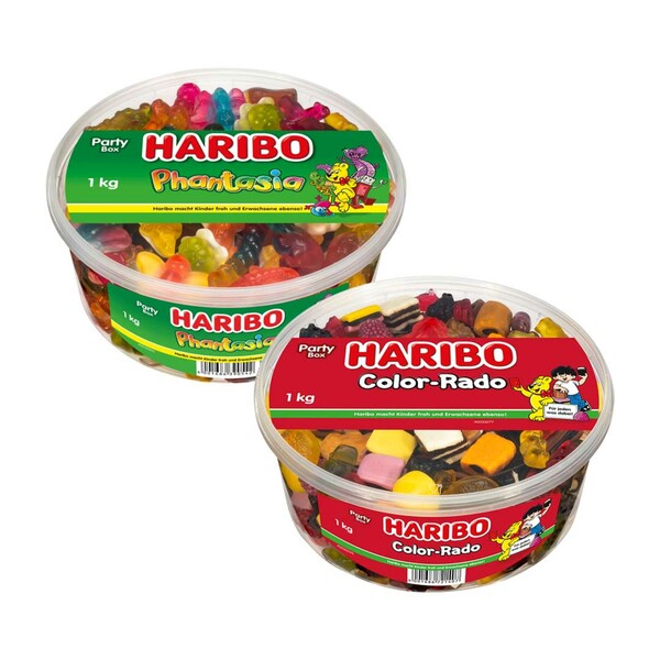HARIBO FRUCHTGUMMI oder LAKRITZ versch. Sorten, je 1-kg-Dose ansehen!