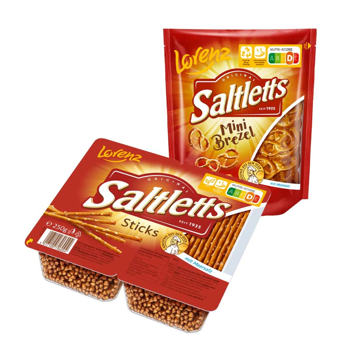LORENZ SALTLETTS STICKS versch. Sorten, je 250-g-Pckg. oder MINI BREZEL ...