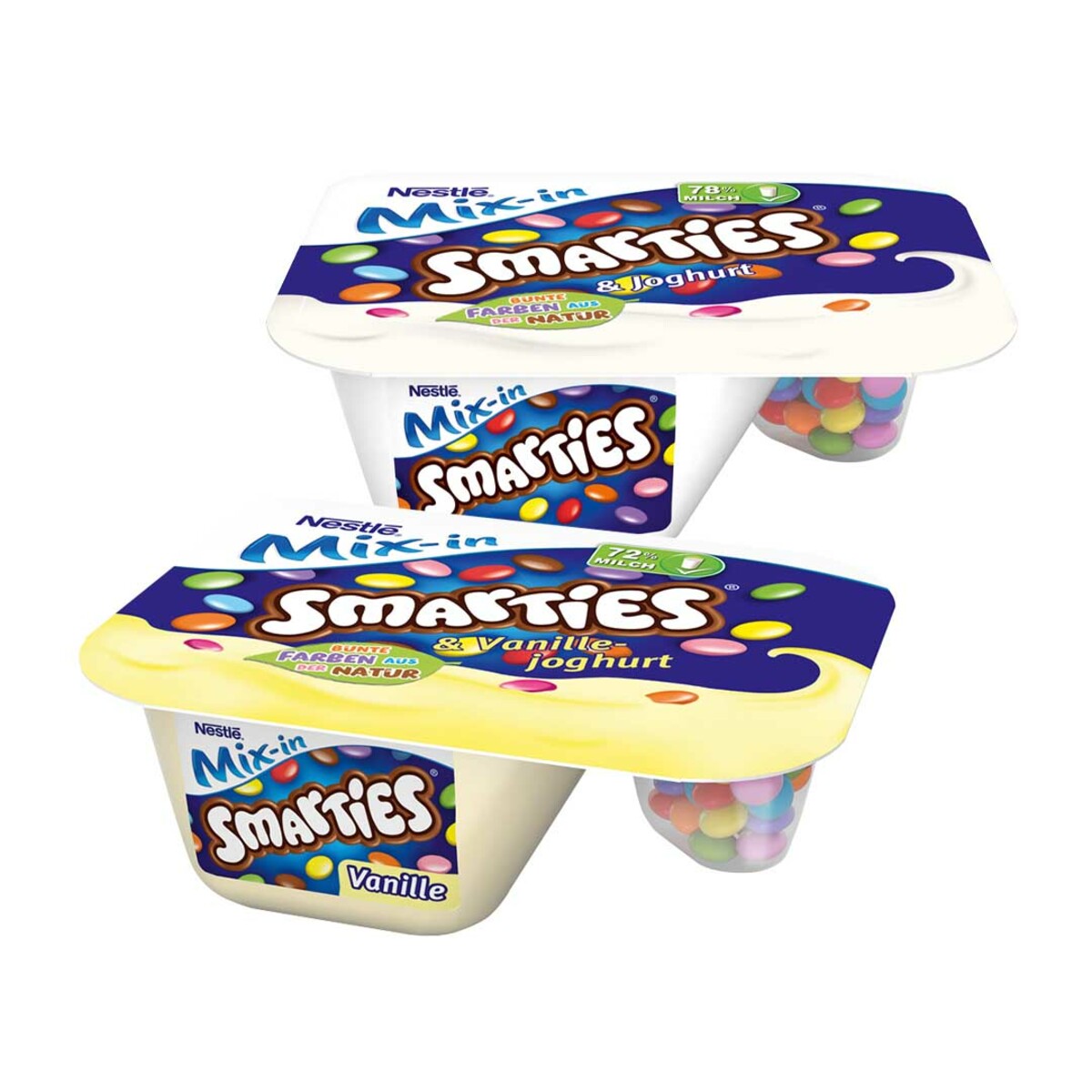 NESTLÈ MIX-IN SMARTIES & JOGHURT versch. Sorten, je 120-g-Becher ansehen!