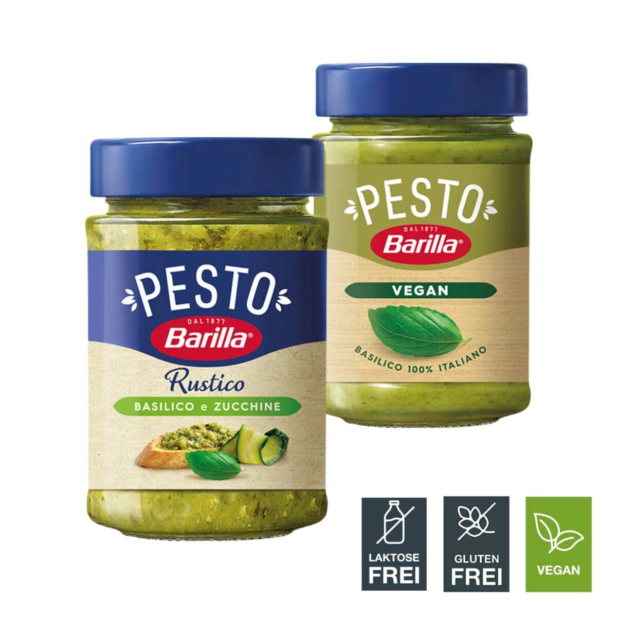 BARILLA PESTO BASILICO oder RUSTICO VEGAN je 195-g-Glas oder PESTO ...