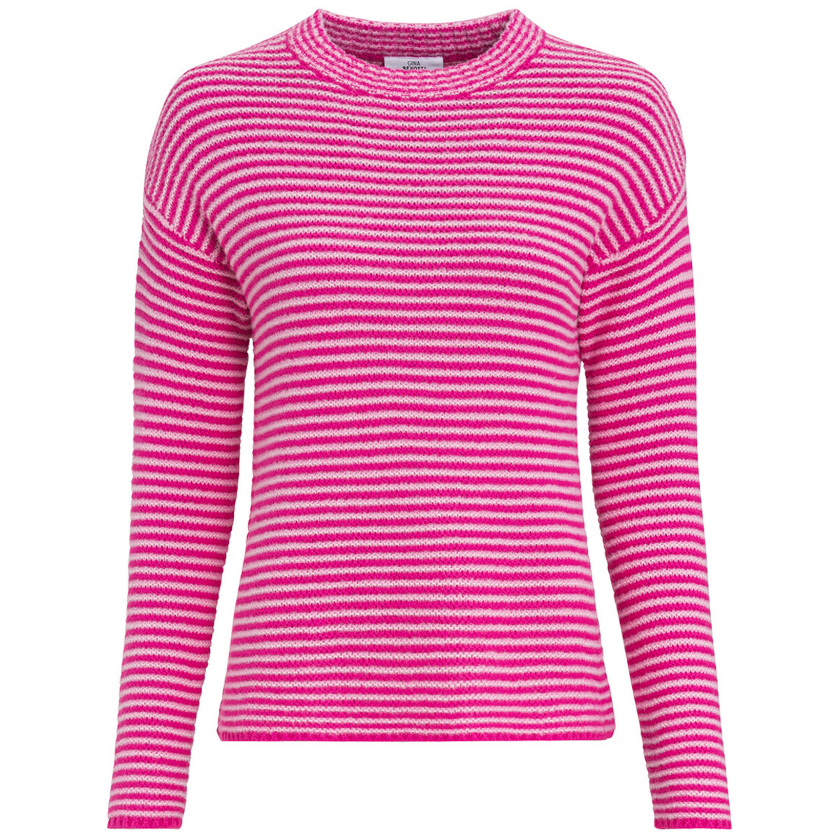 Damen Strickpullover geringelt ROSA / PINK / WEISS von Ernstings Family ...