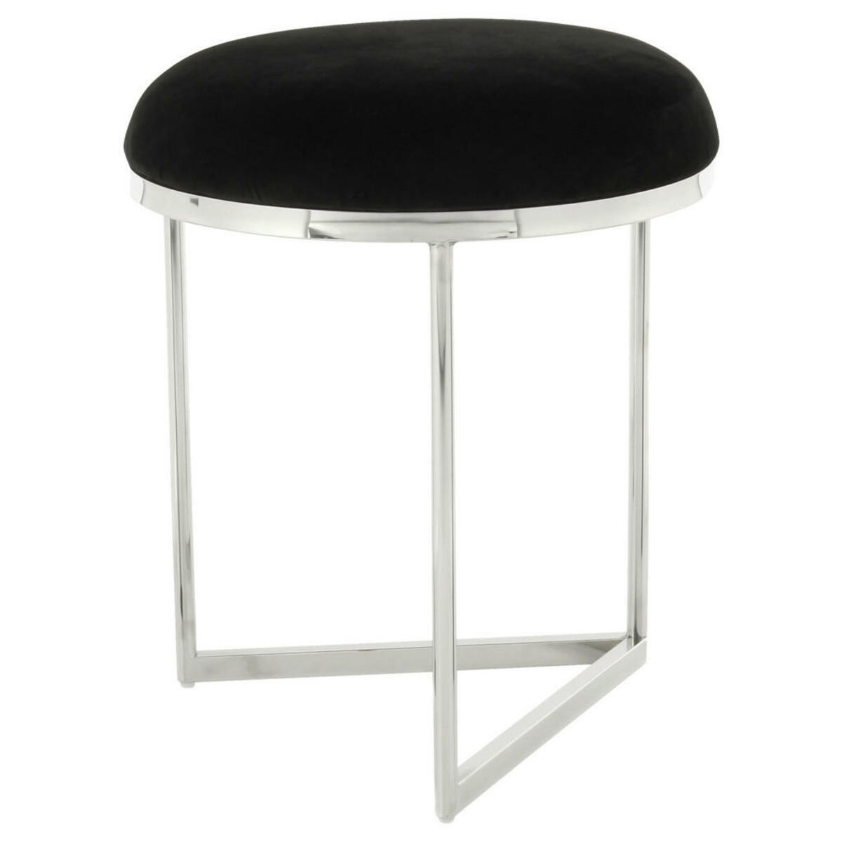 Mid.you Hocker, Schwarz, Textil, rund, 49 cm, Wohnzimmer, Hocker ...