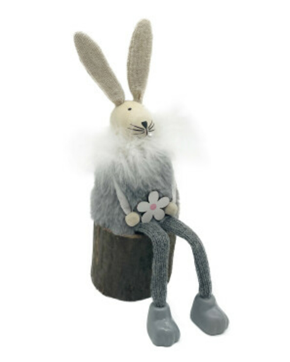 Putziger Deko-Hase ca. 6 x 19 cm grau von KiK ansehen!