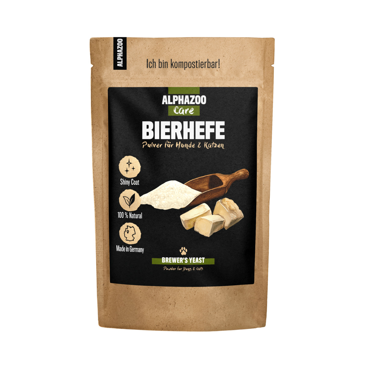 Bierhefe Pulver für Hunde & Katzen I Reine Hefe I Vitamin B Komplex ...