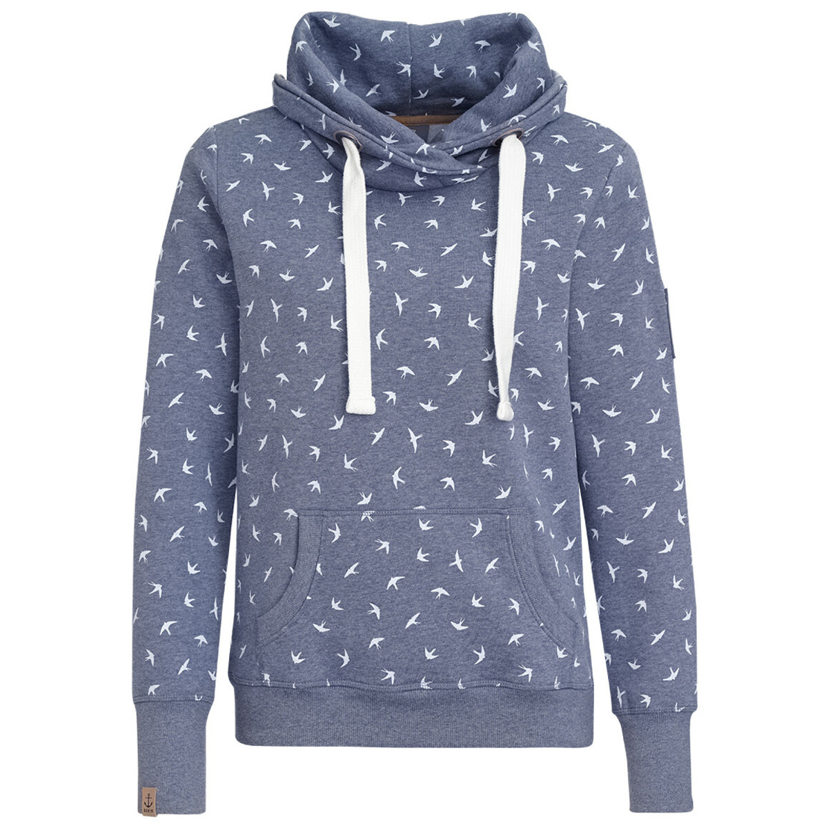 Damen Hoodie mit Schwalben-Allover TAUBENBLAU von Ernstings Family ansehen!