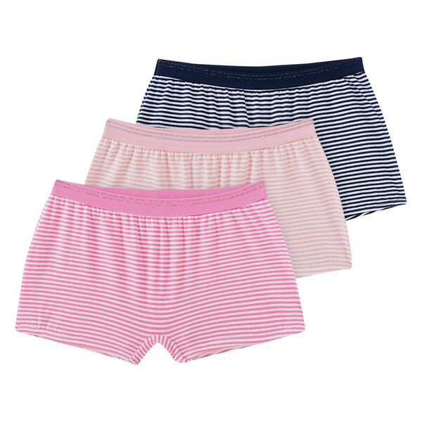 3 Mädchen Pantys mit Ringel-Allover ROSA / PINK / DUNKELBLAU von ...