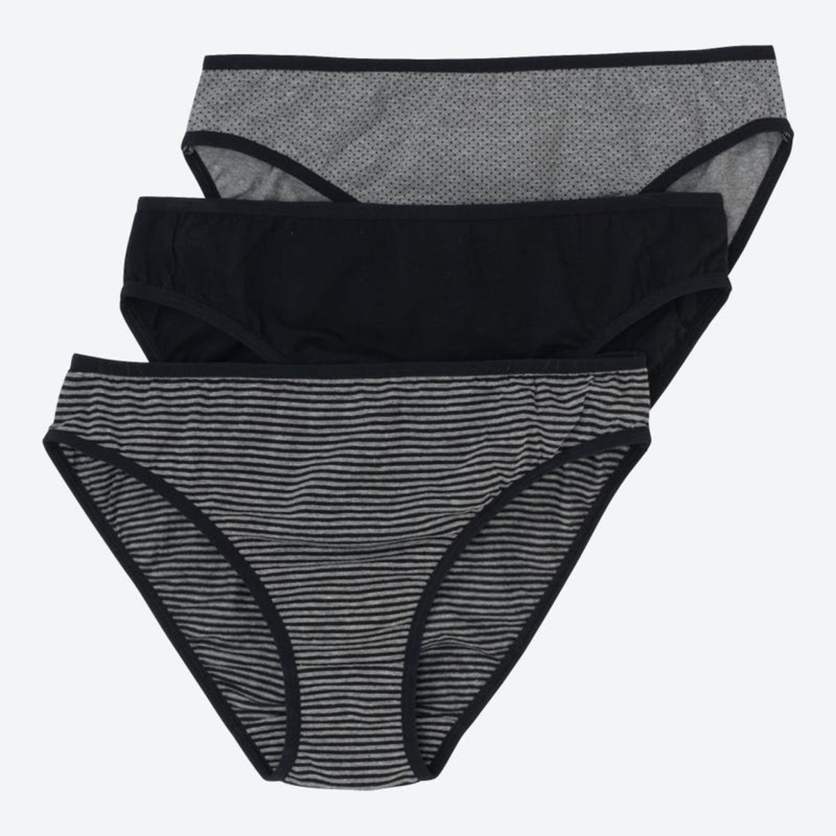 Damen-Minislip mit Ringelmuster, 3er-Pack von NKD ansehen!