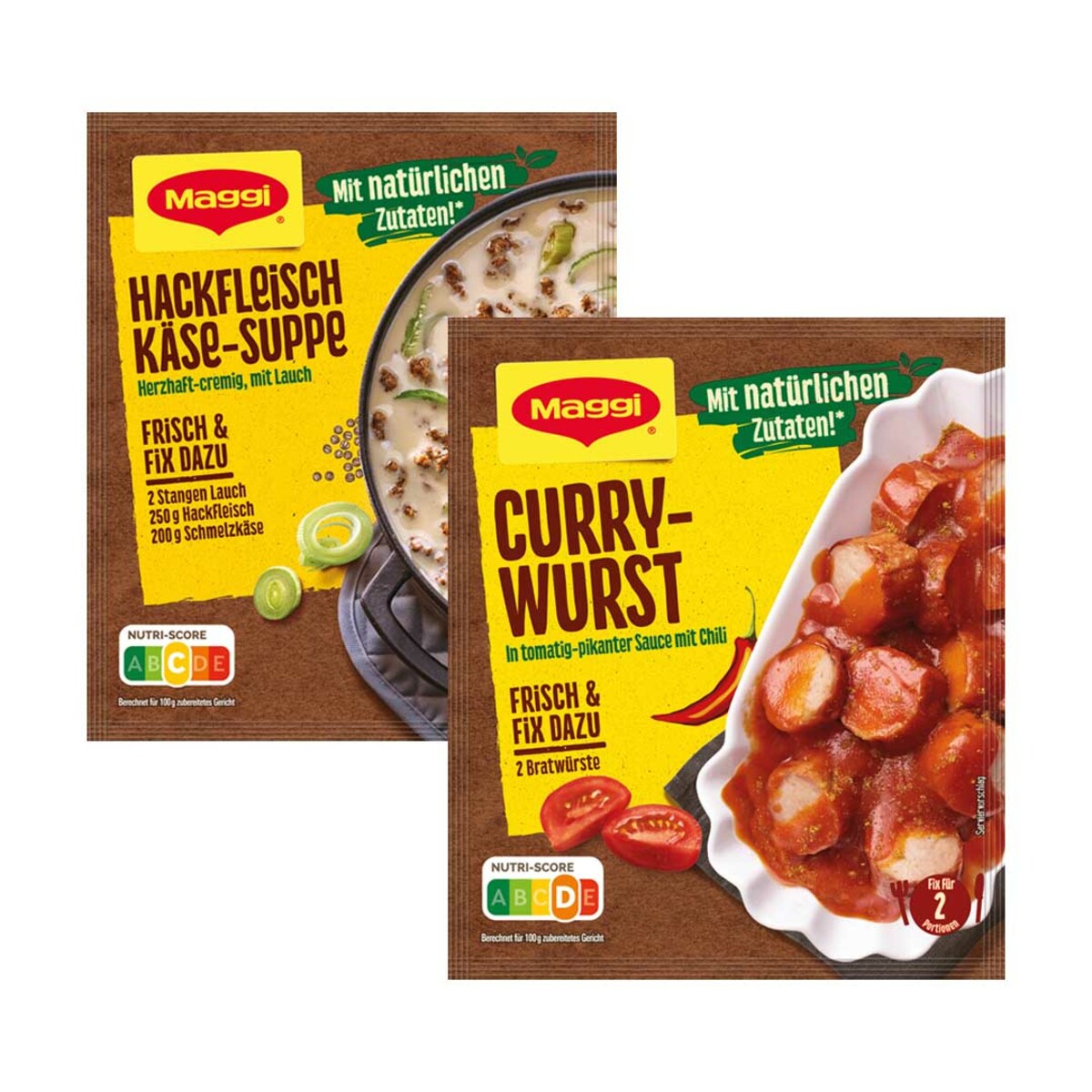 MAGGI FIX CURRYWURST oder HACKFLEISCH KÄSE-SUPPE und weitere Sorten, je ...