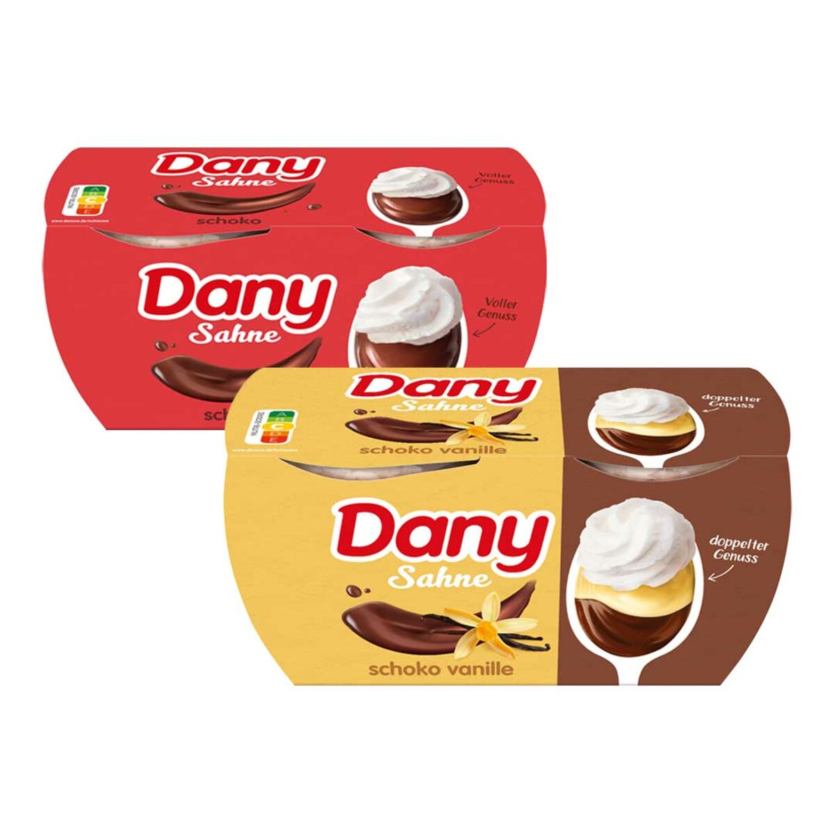 DANONE DANY SAHNE versch. Sorten, je 4 x 115-g-Becher, Niedrigster ...