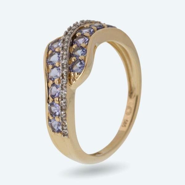 Ring 585 Gelbgold Tansanit + Zirkon ansehen!