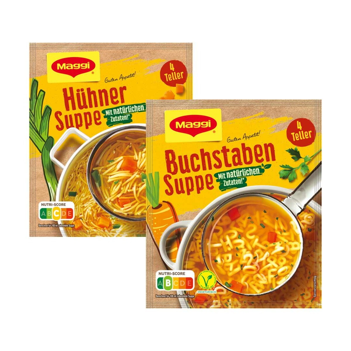MAGGI GUTEN APPETIT SUPPE versch. Sorten, für 3 – 4 Teller, ergibt 1 ...