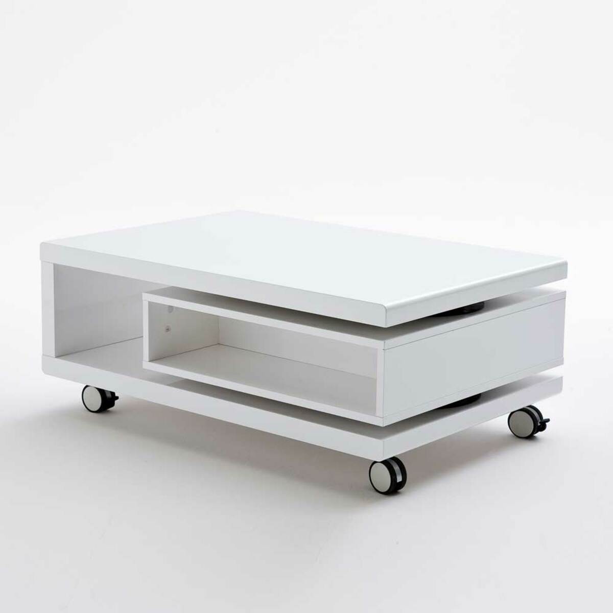 Couchtisch Weiss Hochglanz Mit Rollen