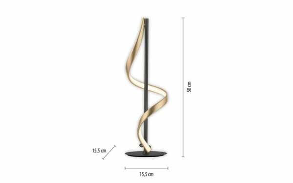 LED-Tischleuchte Q-Swing, Messing, 50 cm von HARDECK ansehen!
