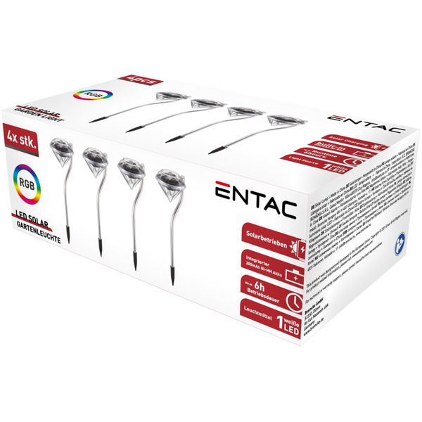 Entac LED-Solarlichter "Diamond" 4er-Set von Norma ansehen!