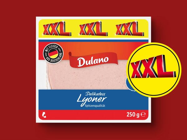Dulano Delikatess Lyoner XXL, 250 g von Lidl ansehen!