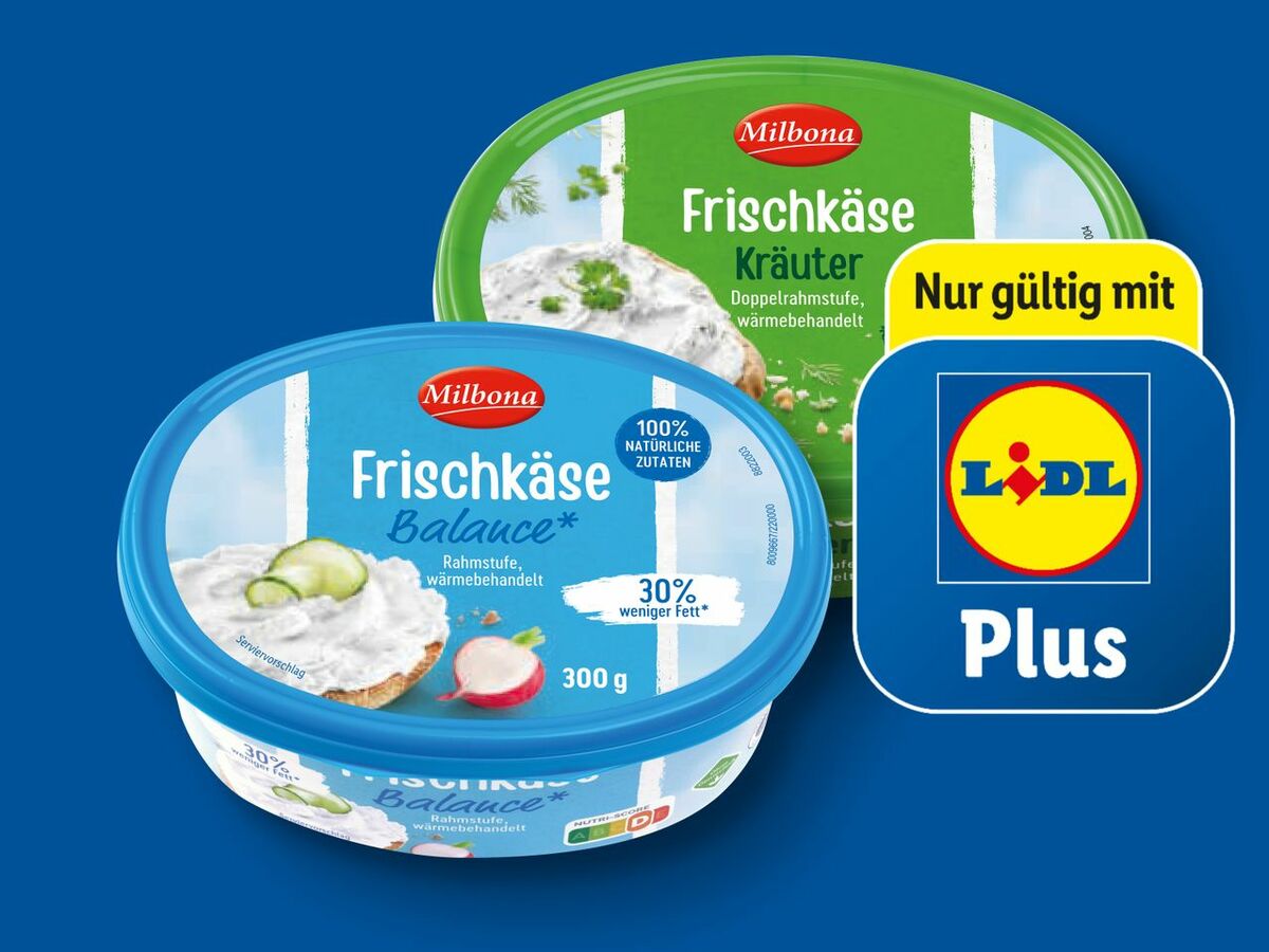 Milbona Frischkäse, 300/175 g von Lidl ansehen!
