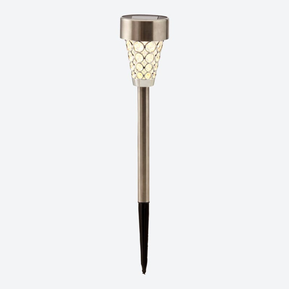 Solar-Stecker in Diamant-Optik, ca. 7,5x7,5x36,5cm, Silver von NKD ansehen!