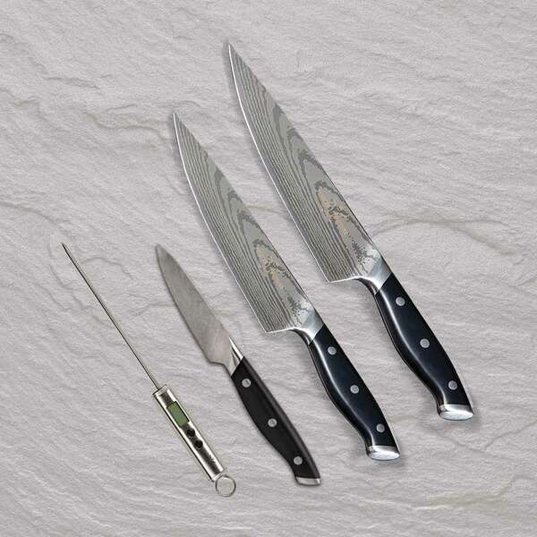 Trusted Butcher Messerset 3-tlg. inkl. Thermometer & Rezeptheft ansehen!