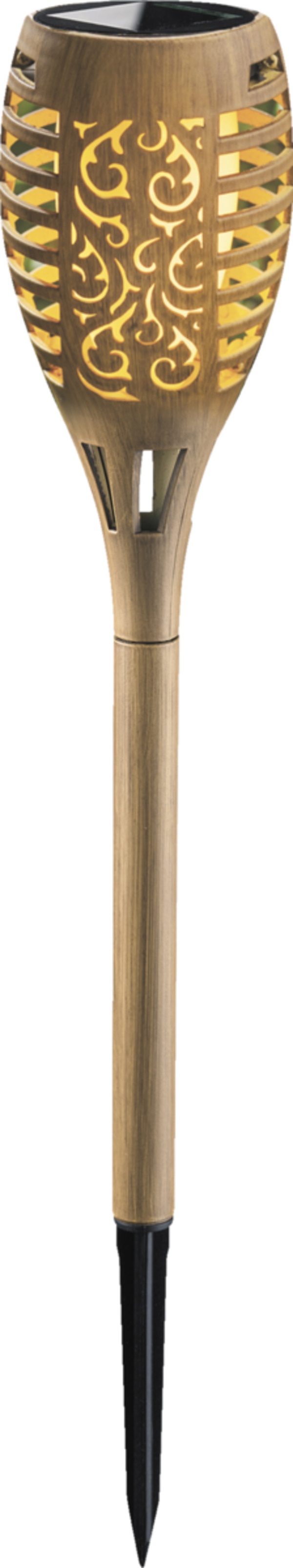 IDEENWELT Solar-Gartenfackeln Holzoptik 3er-Set von ROSSMANN ansehen!