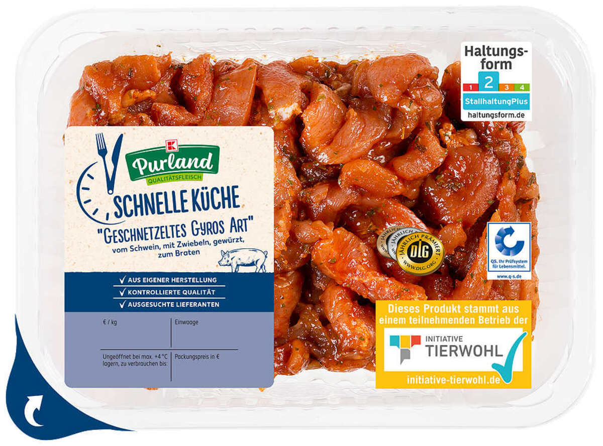 K-PURLAND Schnelle Küche Geschnetzeltes Gyros Art von Kaufland ansehen!