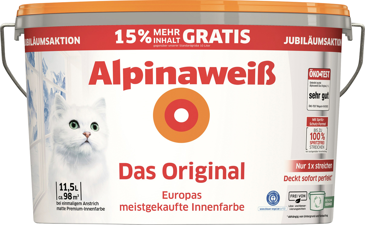 Alpinaweiß Das Original 11,5 L weiß matt von Globus Baumarkt ansehen!